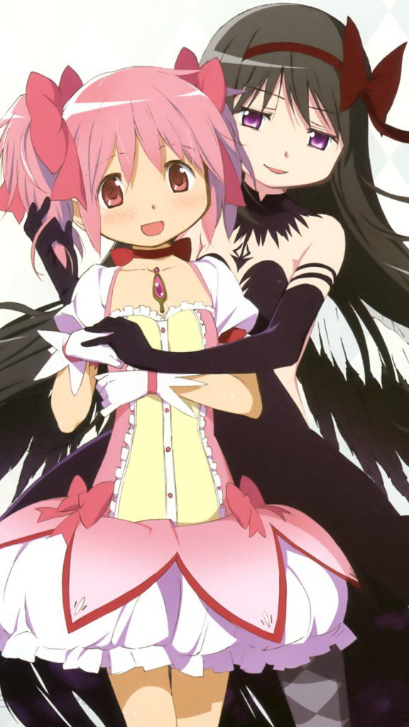 Mahou Shoujo Madoka Magica Madoka Kaname Homura Akemi.iPhone 6 Plus ...