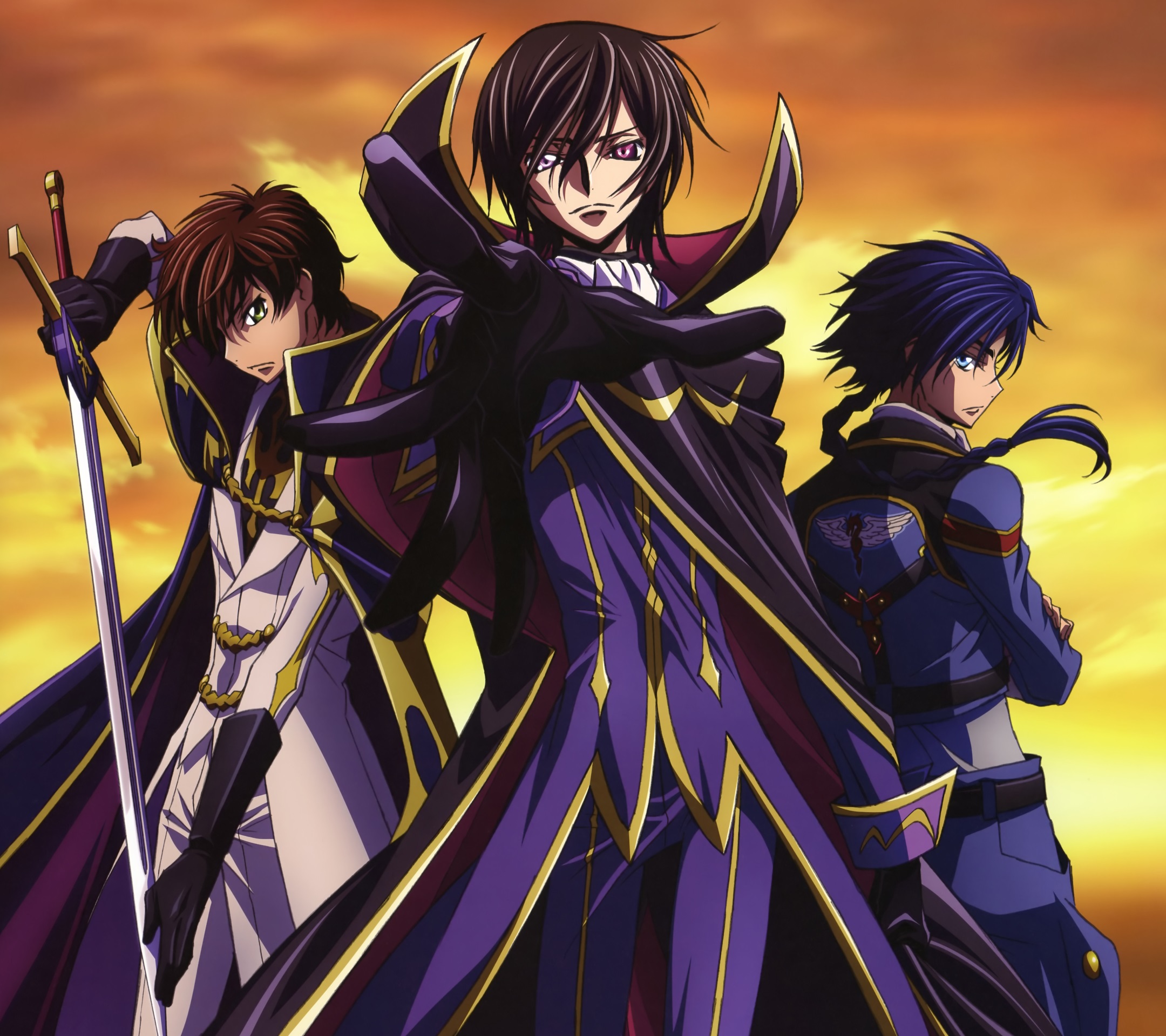 Code Geass Lelouch Lamperouge Suzaku Kururugi Akito Hyuga Android Wallpaper 2160 1920 Kawaii 