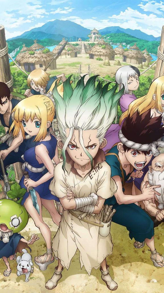 Dr Stone Senku Ishigami Kohaku Chrome 2160×3840 Kawaii Mobile